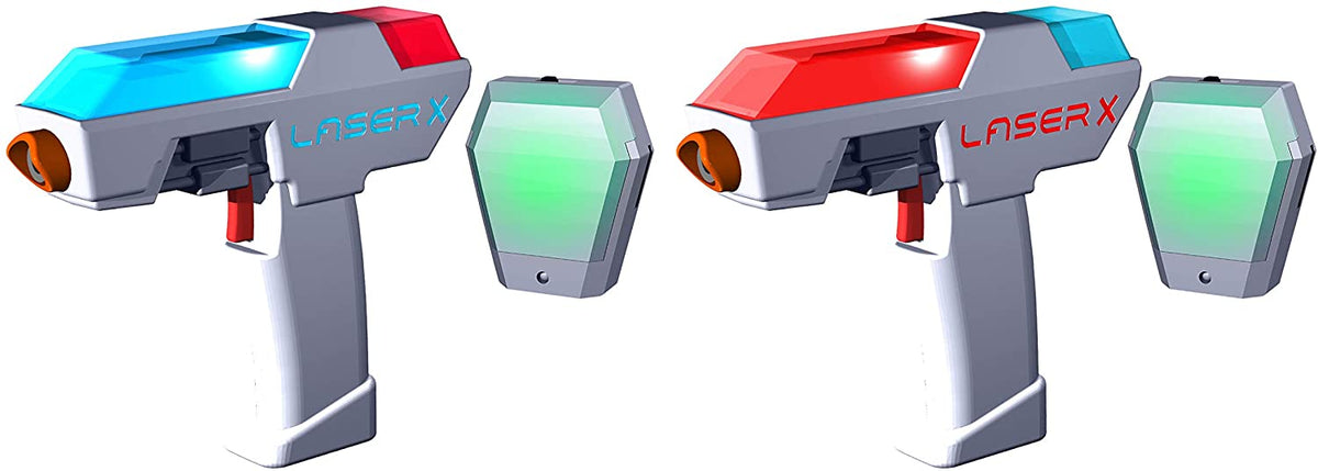 Laser X Two Player Laser Gaming Set, Multi, 2 Laser Units with 2 Arms ...